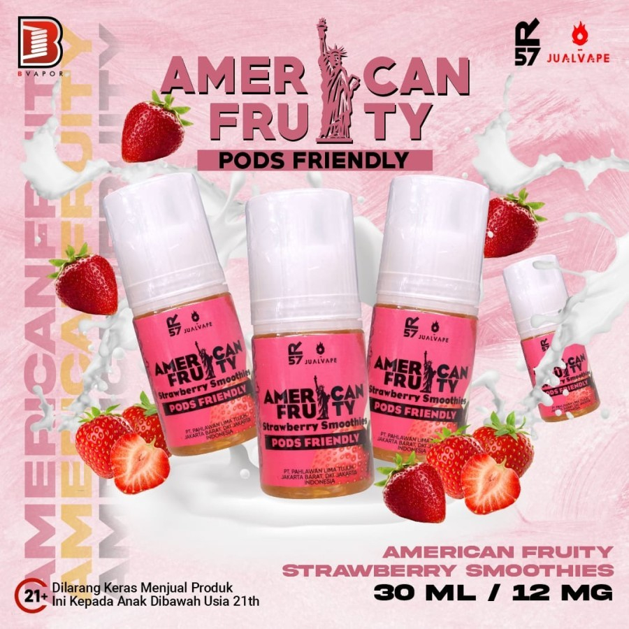 Jual AMERICAN FRUITY STRAWBERRY SMOOTHIES PODS FRIENDLY 30ML | Shopee ...
