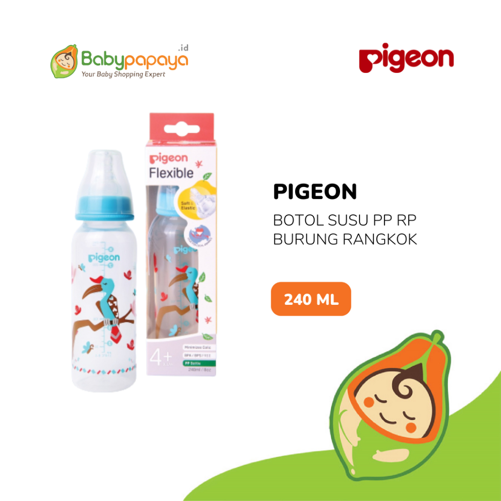 Jual PIGEON BOTOL PP RP 240 ML BURUNG BANGKOK W/ S TYPE SILICONE NIPPLE ...