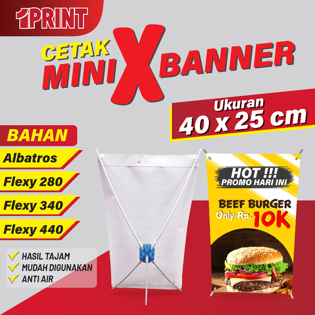 Jual Print Mini X Banner Murah | Cetak Mini X Banner 25 x 40 | Mini X ...
