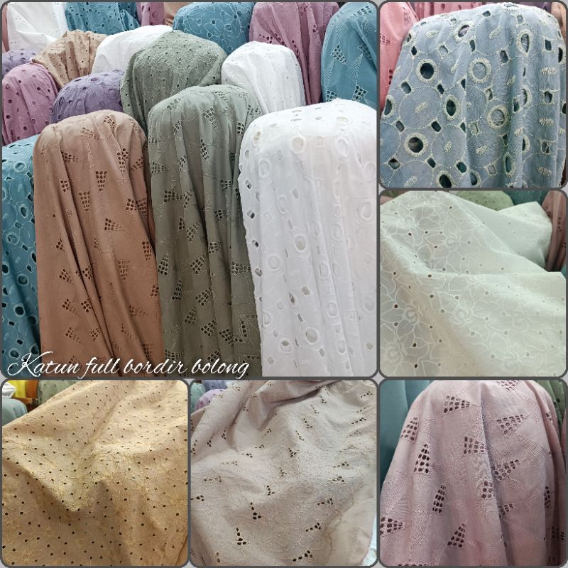 Jual KAIN FULL BORDIR IMPORT / KAIN BORDIR BOLONG PREMIUM SHOLF ( HARGA ...
