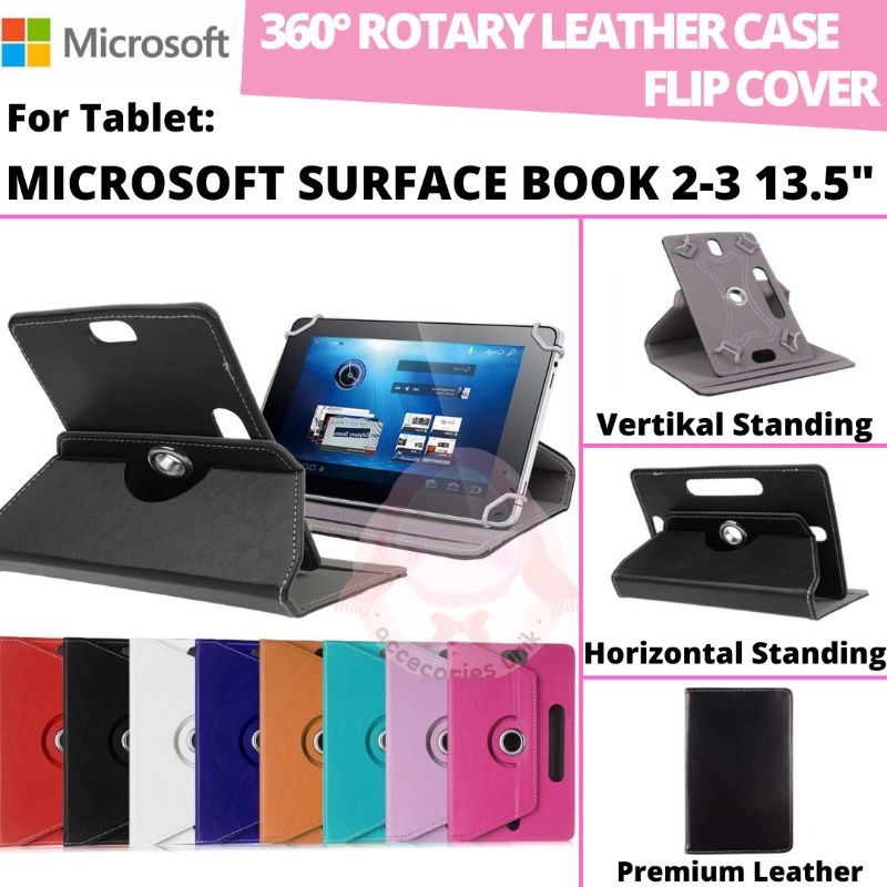 Jual Microsoft Surface Book 2 3 13.5 Inch Rotary Case Leather Flip ...