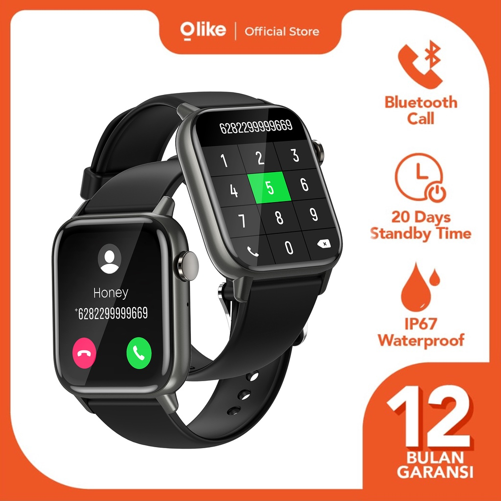 Jual OLIKE SMARTWATCH BLUETOOTH CALL TOUCH WATERPROOF FITNES TRACKER ...