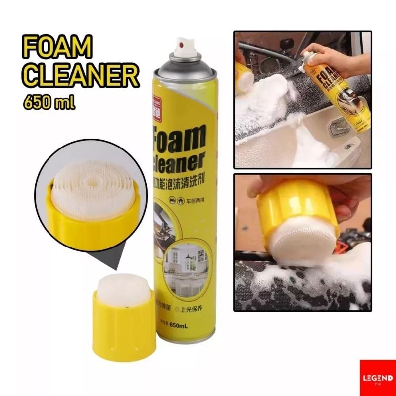 Jual Busa Pembersih Foam Cleaner Spray Car Interior Agent Cleaner 650 ml | Shopee Indonesia