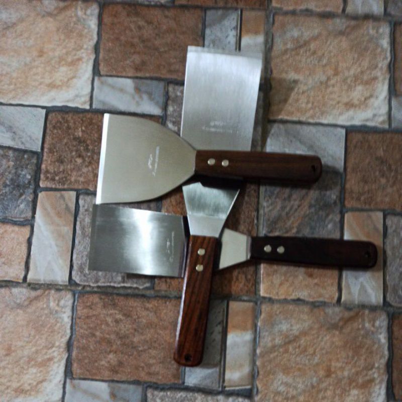 Jual Spatula stainless bengkok dan kape lurus roti dan nasi | Shopee ...