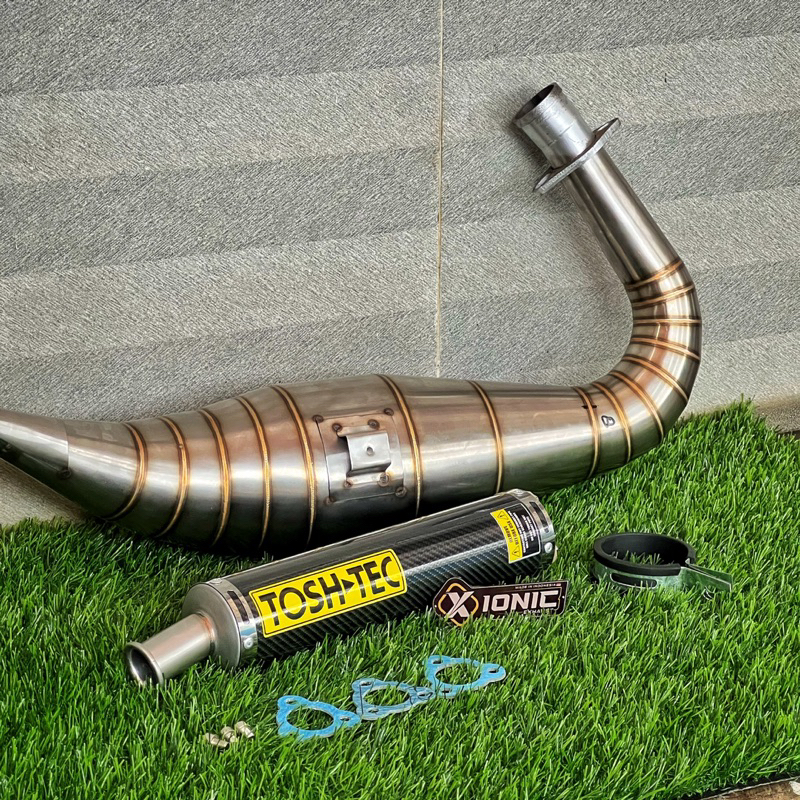 Jual Knalpot Ninja R RR SS Tosh tec Japan ujung titanium sandblasting ...
