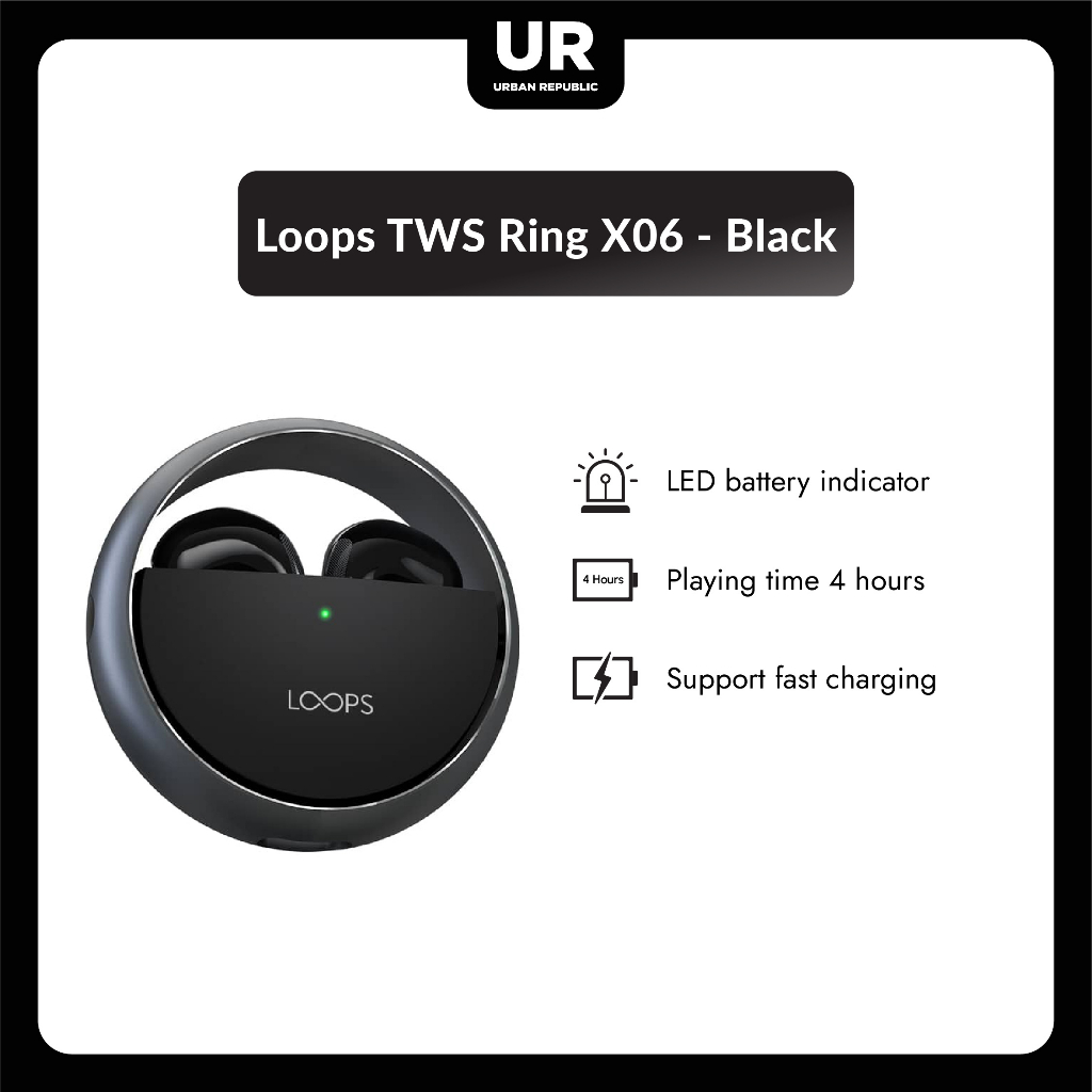 Jual Loops TWS Ring X06 - Black | Shopee Indonesia