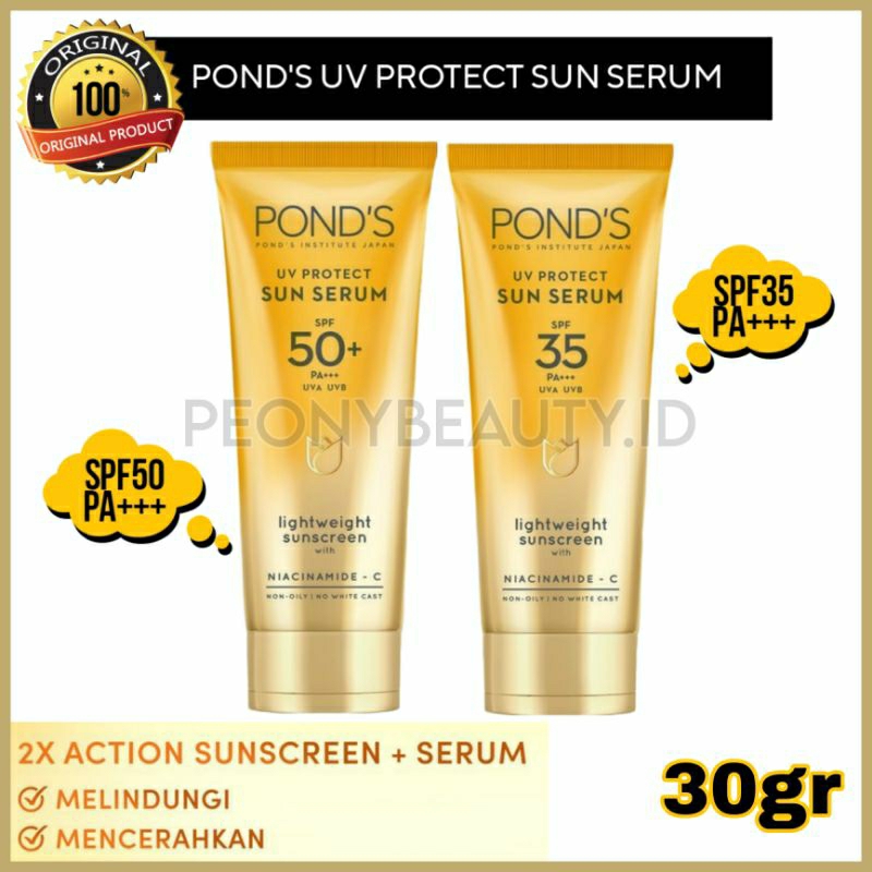 Jual [COD √ READY] PONDS UV PROTECT SUN SERUM SPF 50 PA+++ 30GR | Ponds ...