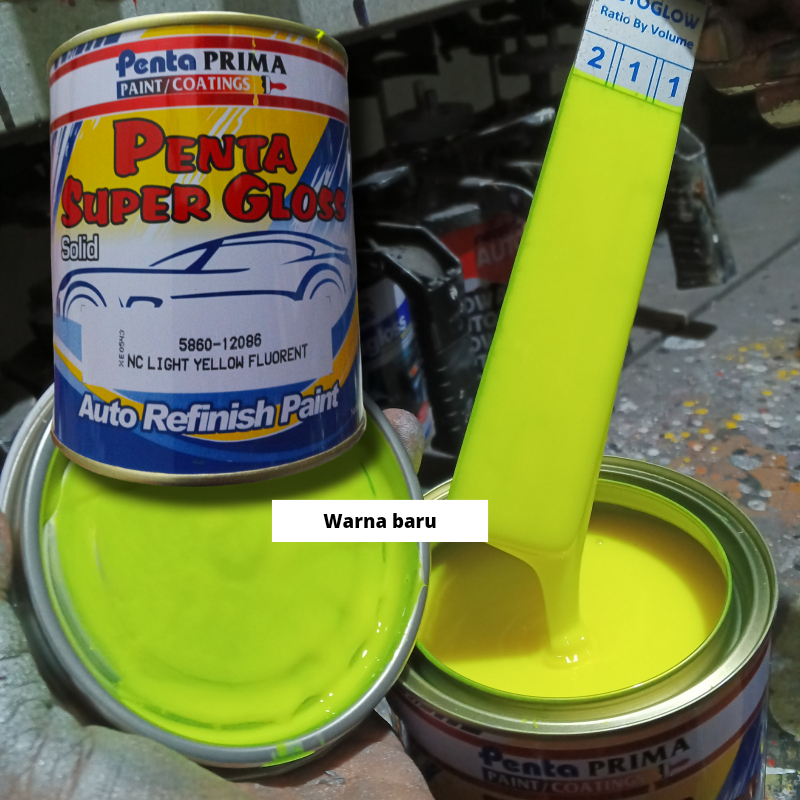 Jual Cat Stabilo Penta Gloss Fluorescent kuning/cat stabilo yelow 1kg ...