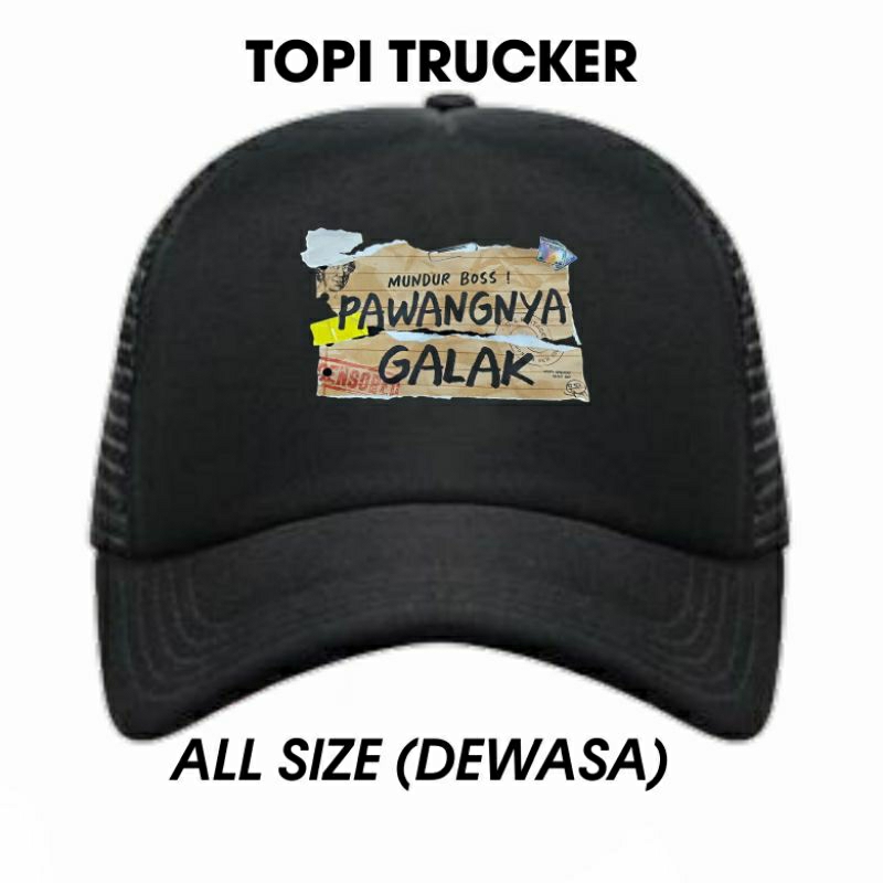 Jual TOPI TRUCKER JARING MUNDUR BOSS PAWANGNYA GALAK | Shopee Indonesia