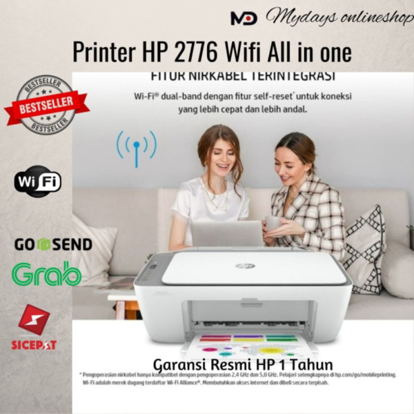 Jual HP Deskjet Ink Advantage 2776 All In One Printer- Wifi - Resmi | Shopee Indonesia