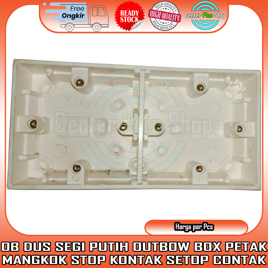 Jual OB DUS SEGI PUTIH OUTBOW PETAK MANGKOK KOTAK SAKLAR STOP KONTAK ...