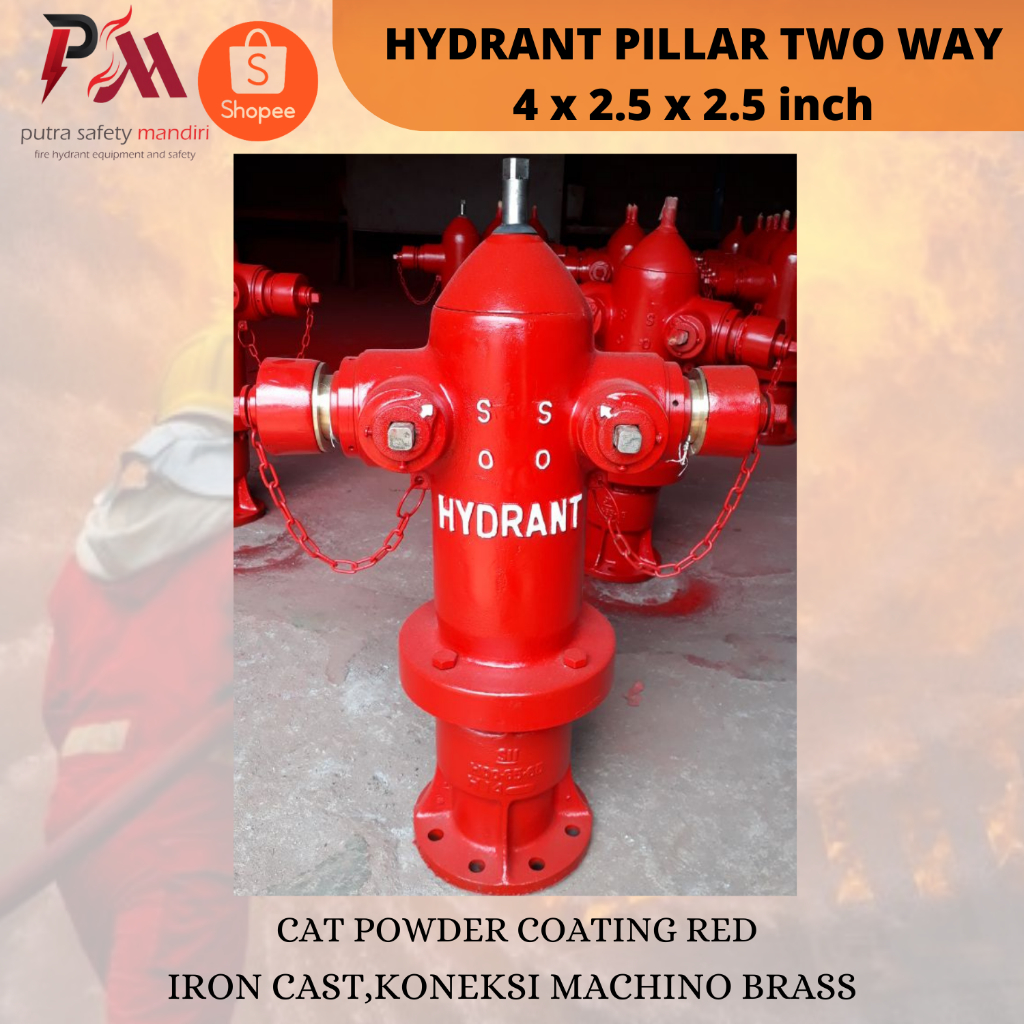 Jual HYDRANT PILLAR TWO WAY IRON CAST BODY COR PIPA BESI FLANGE JIS 10K ...