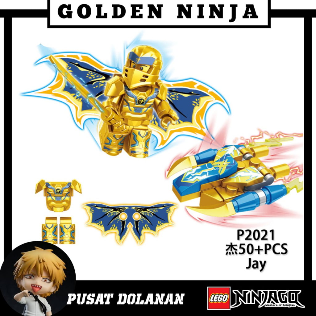 Jual Lego Ninjago Ninja Bersayap golden ninja jay 50+pcs lengkap ...