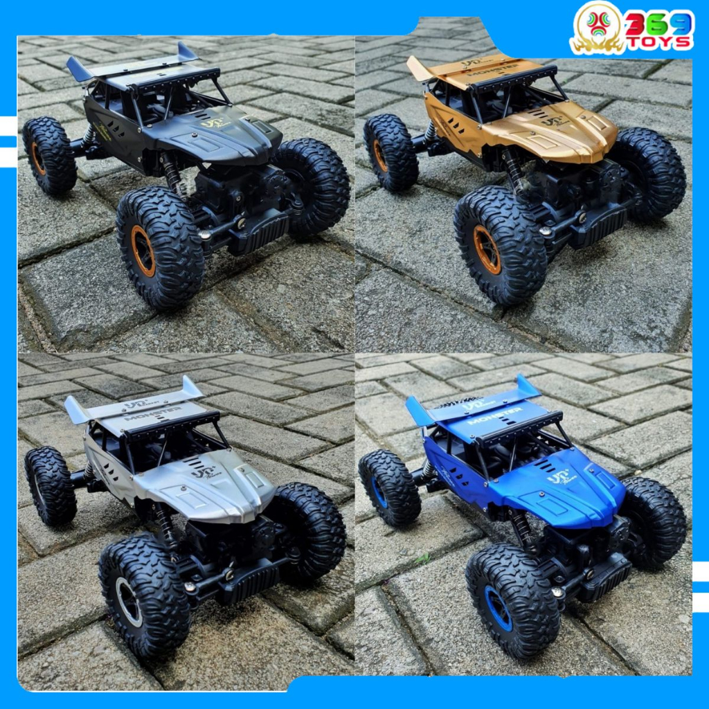 Jual ROCK CRAWLER 4WD RC OFFROAD REMOTE CONTROL MONSTER 1:18 | Shopee ...