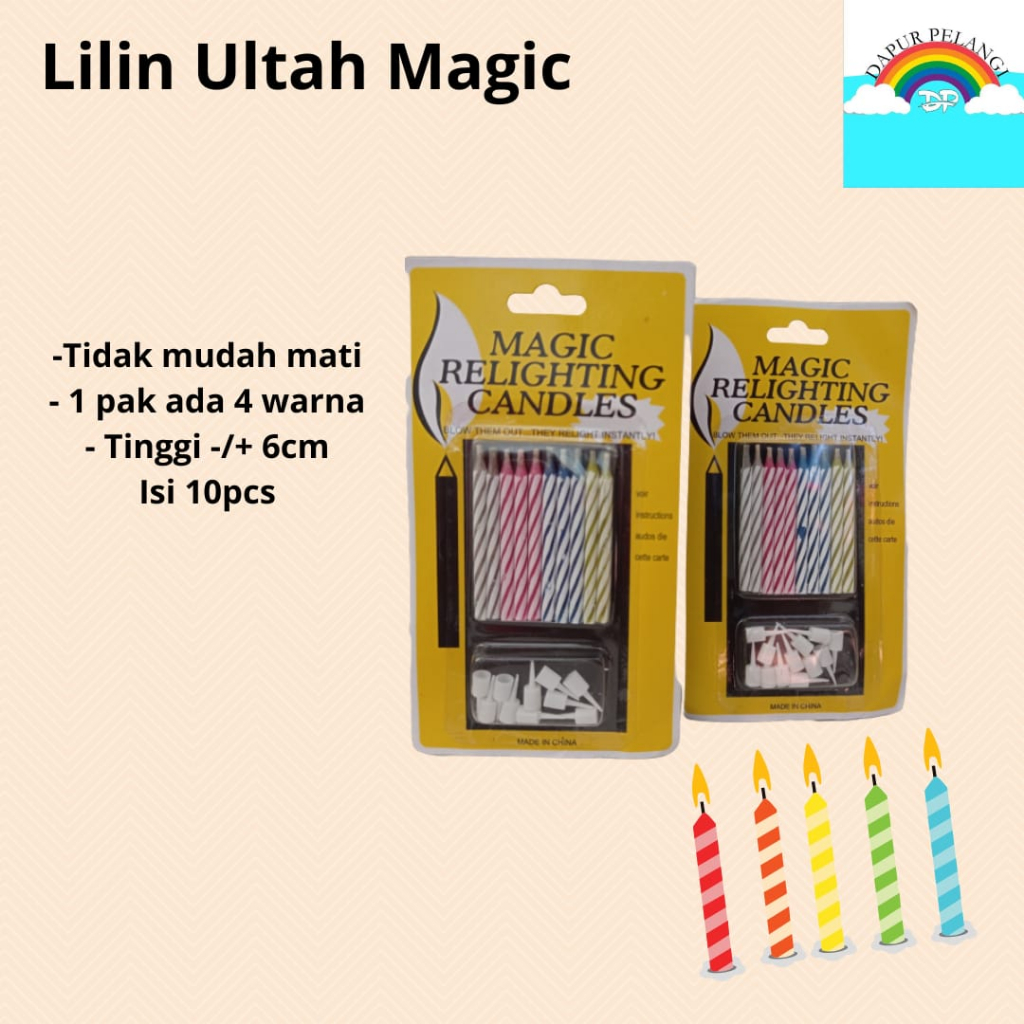 Jual Lilin Ultah/Lilin Magic/Lilin Magic Relighting Candles | Shopee ...