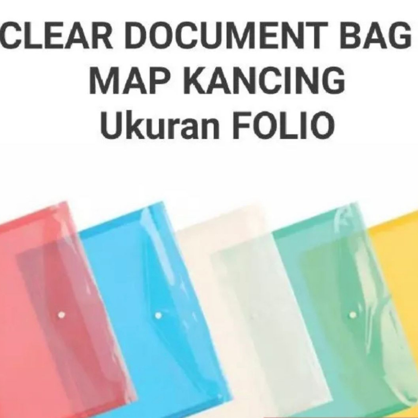Jual JC Map Plastik Kancing Map folder F4 Warna | Shopee Indonesia