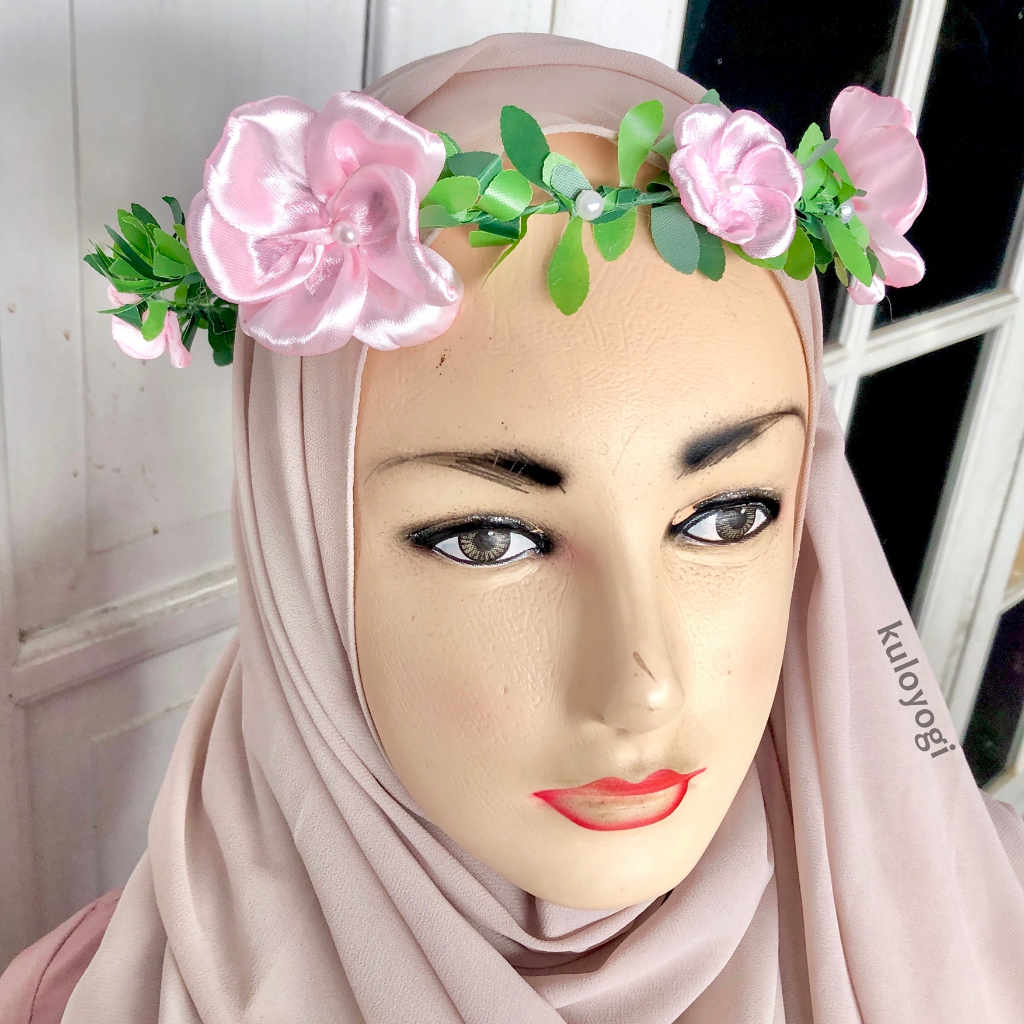 Jual Bando Mahkota Bunga Aesthetic Flower Crown Bunga Satin | Shopee ...