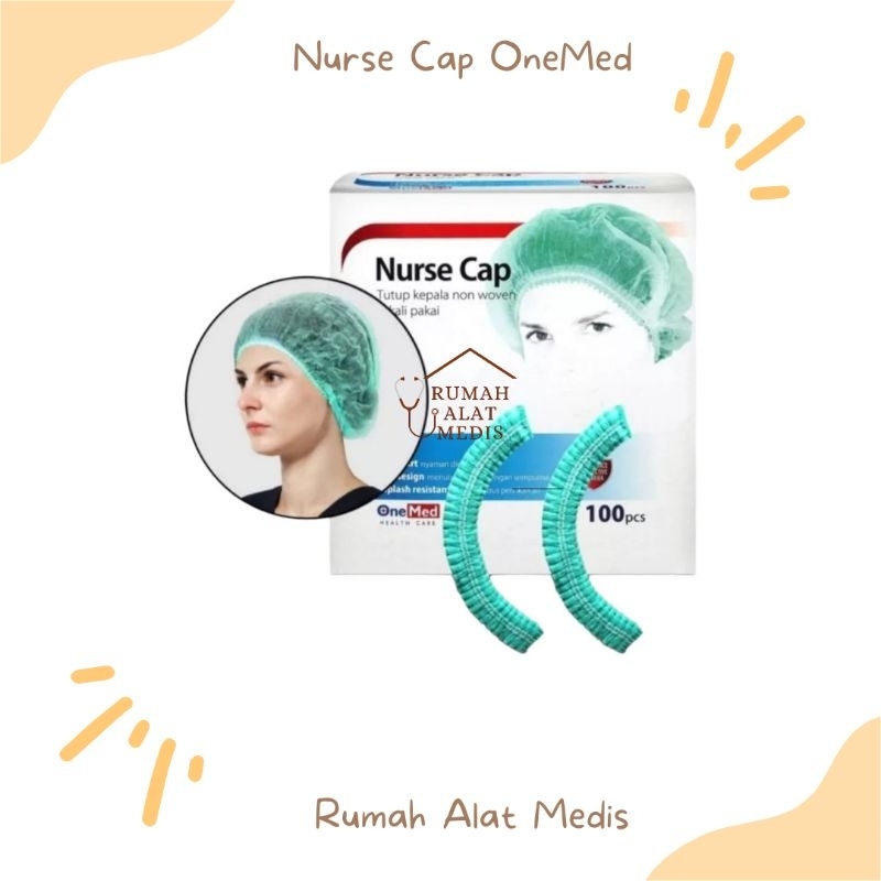 Jual Ecer Nurse cap Onemed Hijau / Penutup Kepala / Head Cap | Shopee ...