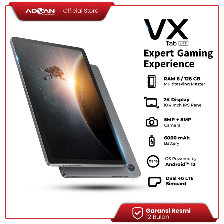 Jual Tablet ADVAN TAB Advan VX Neo 4/128 GB Android 14 Dual SIM Card 4G ...