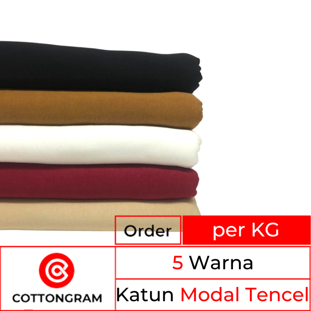 Jual COTTONGRAM Kain Tencel 30s Katun Modal Premium Bahan Kaos per Kg ...