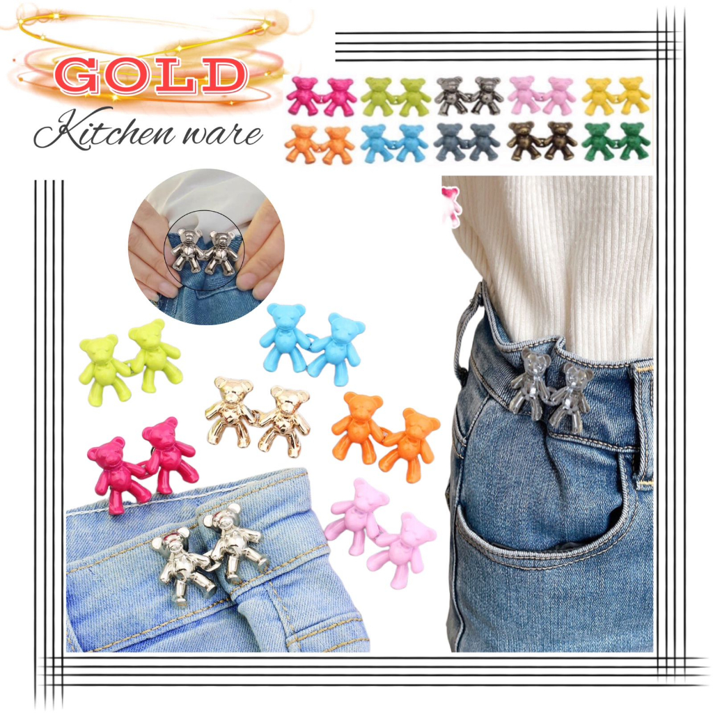 Jual G818 Kancing Pengecil Jeans Beruang Bahan Metal dapat dilepas ...