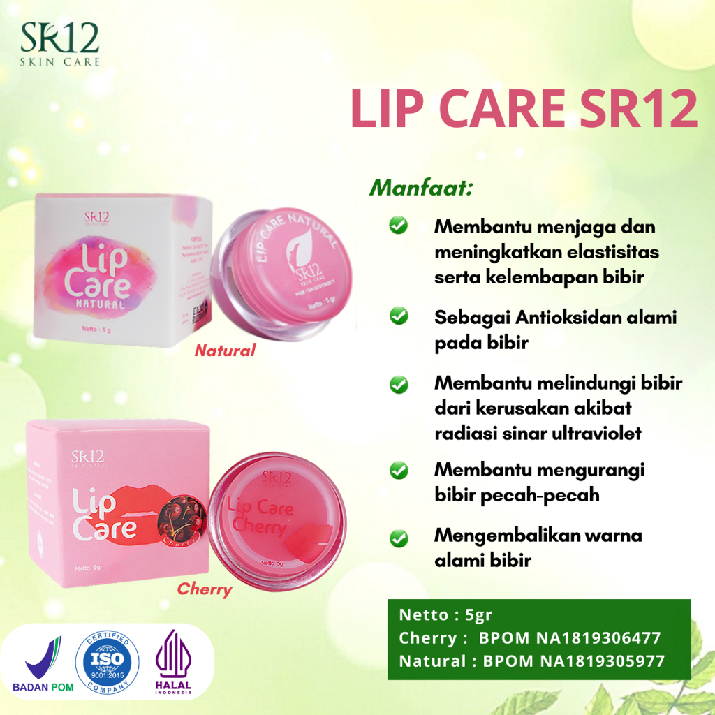 Jual LIP CARE SR12 MERAWAT BIBIR KERING / PELEMBAB BIBIR ALAMI / PENCERAH WARNA BIBIR BPOM ...