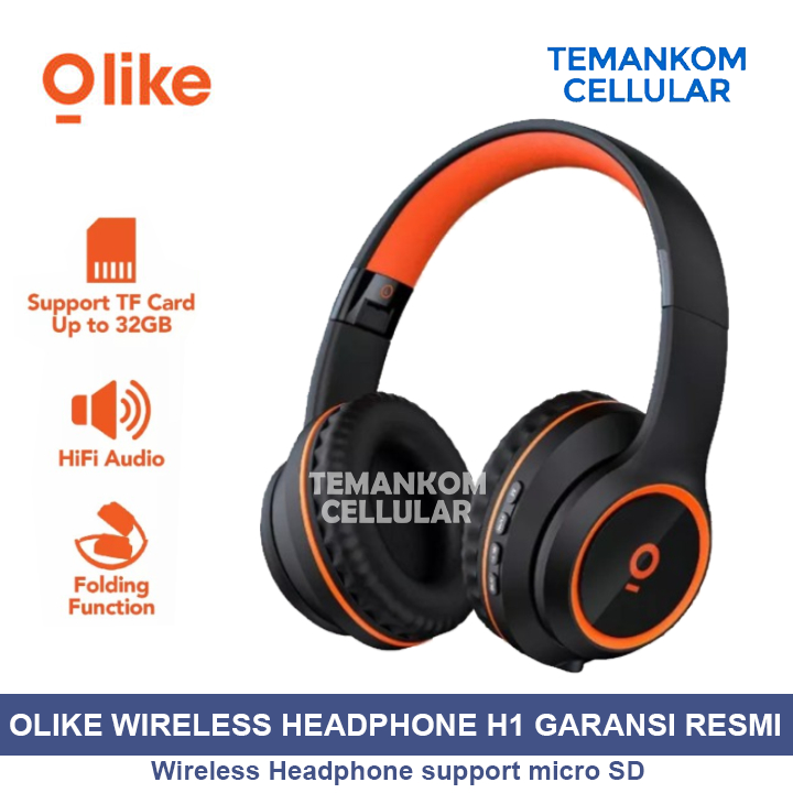 Jual Wireless Headphone OLIKE Headset bluetooth H1 Bass Garansi RESMI ...