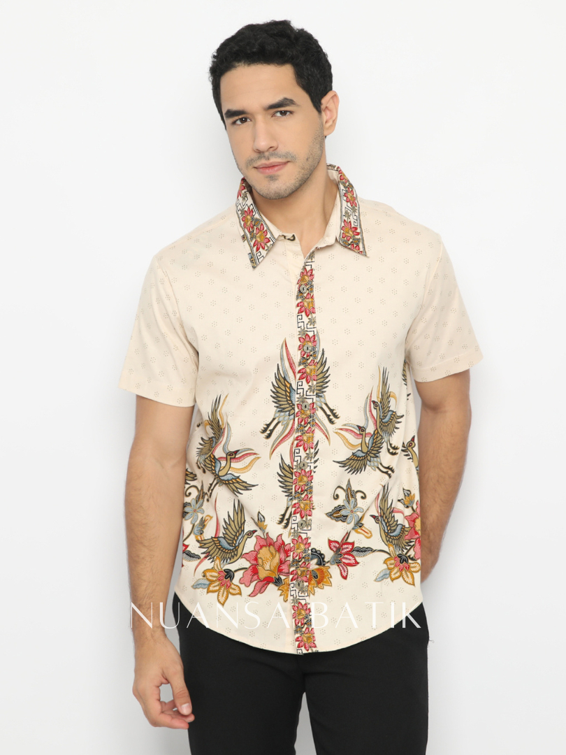 Jual Nuansa Batik Hem Batik Pria Lengan Pendek Bahan Katun Stretch ...