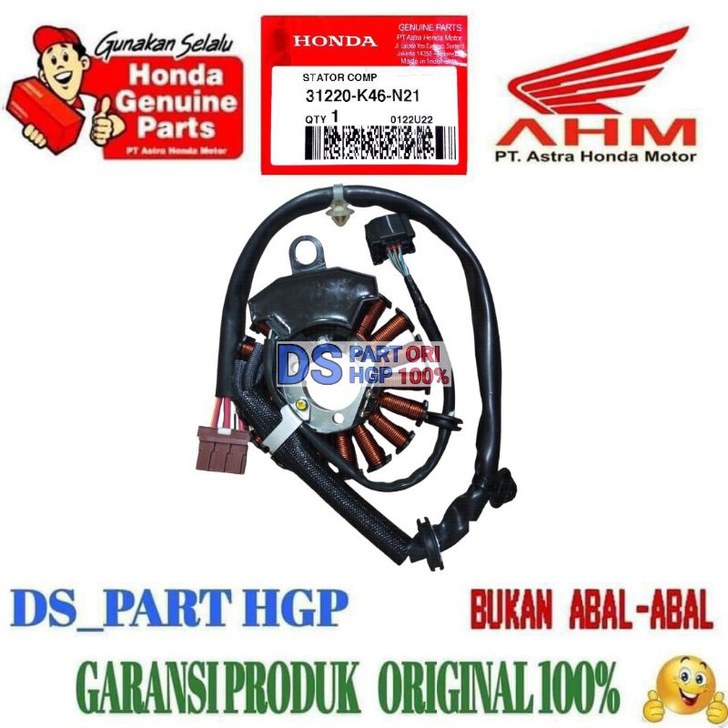 Jual HGP 31220-K46-N21 Spool Spul Spol Stator Comp Vario 110 Fi eSP KBM | Shopee Indonesia