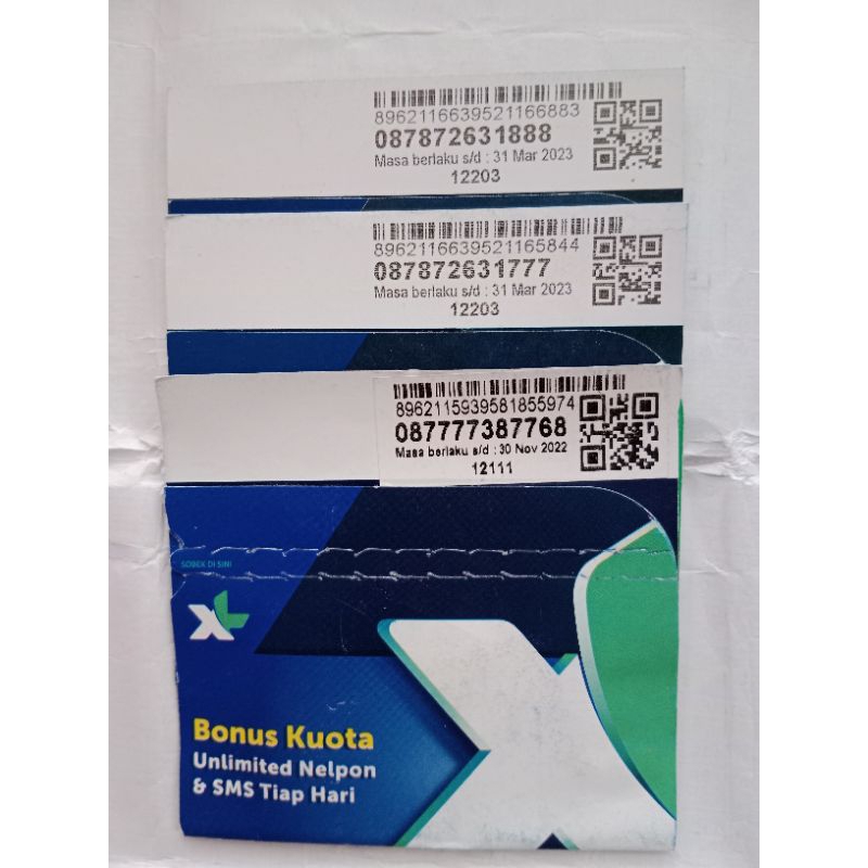 Jual KARTU PERDANA XL NOMOR CANTIK AKTIF 1th(Update/bln selama 12bln) | Shopee Indonesia