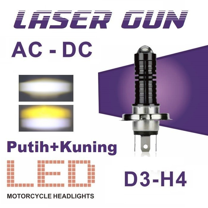 Jual LAMPU UTAMA DEPAN LED H4 D3 LASER VINYX 2 WARNA MOBIL CALYA ...