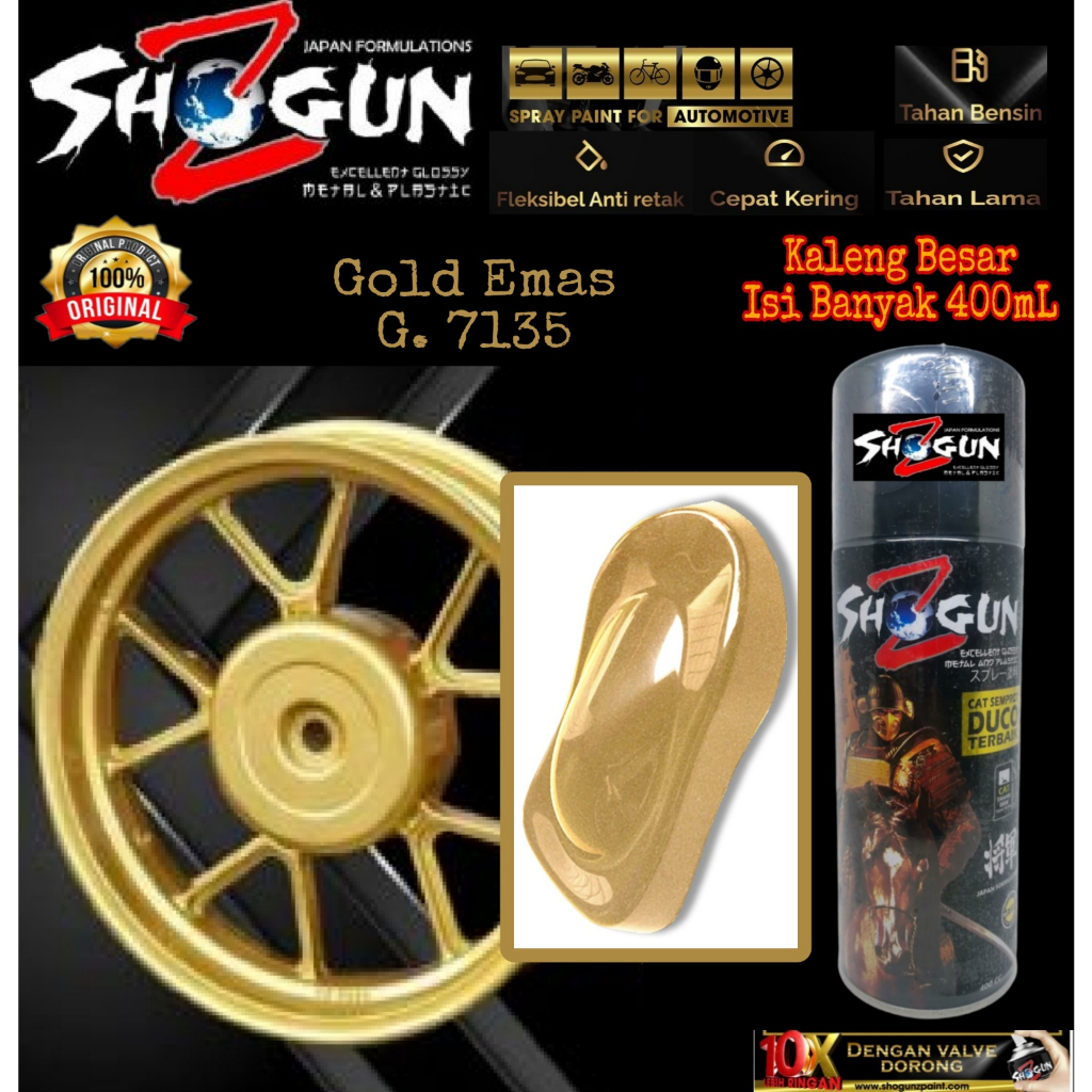Jual Pilok SHOGUN Z EMAS GOLD G7135 400ML | Shopee Indonesia