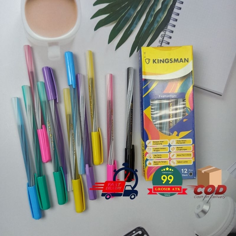 Jual PAKET 24 pcs Pulpen KINGSMAN/Pulpen Ulir/Pena/Alat tulis/Bolpoin ...