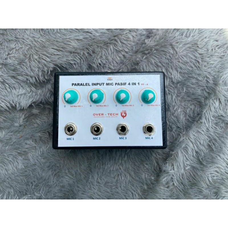 Jual Paralel Microphone Penambah Input Mic 4 Input 1 Output 4 in 1 Pasif PP4 | Shopee Indonesia