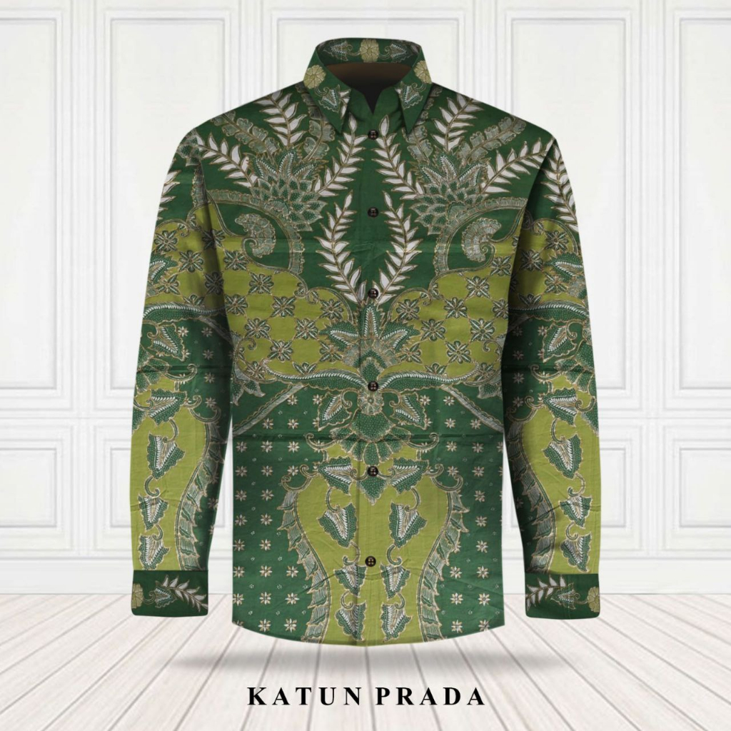 Jual Kain Batik Tulis Pola Kemeja prada gold Premium BATIK NAGA PRADA ...
