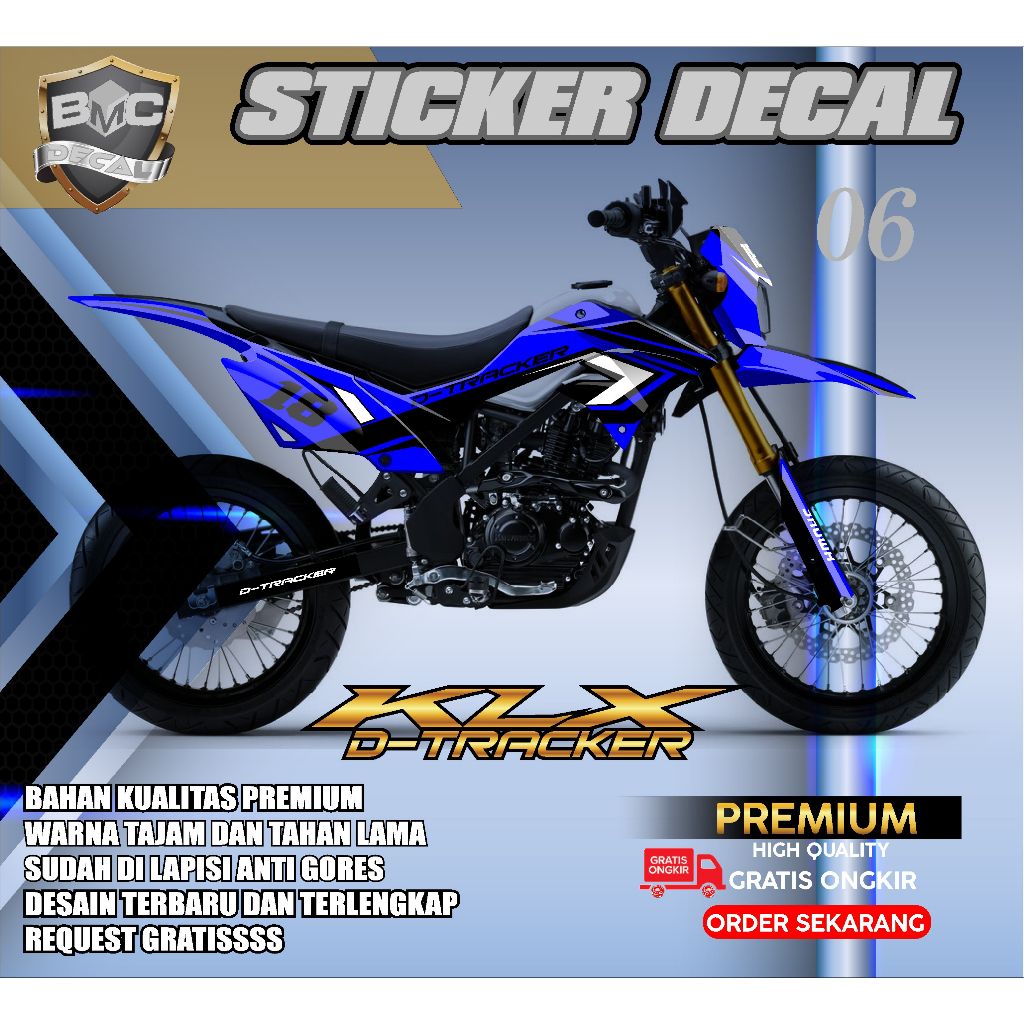 Jual STICKER DECAL KAWASAKI KLX DTRACKER .STIKER VARIASI DEKAL ...