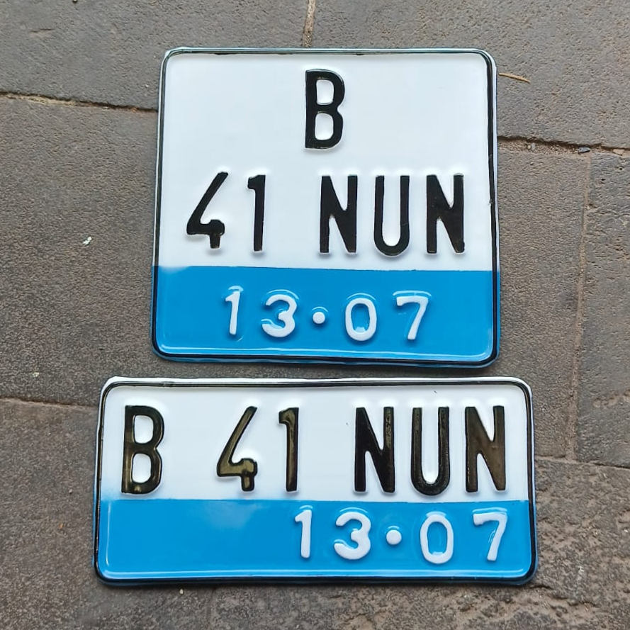 Jual Custom plat nomor dan nama motor dan sepeda listrik proses cepat ...