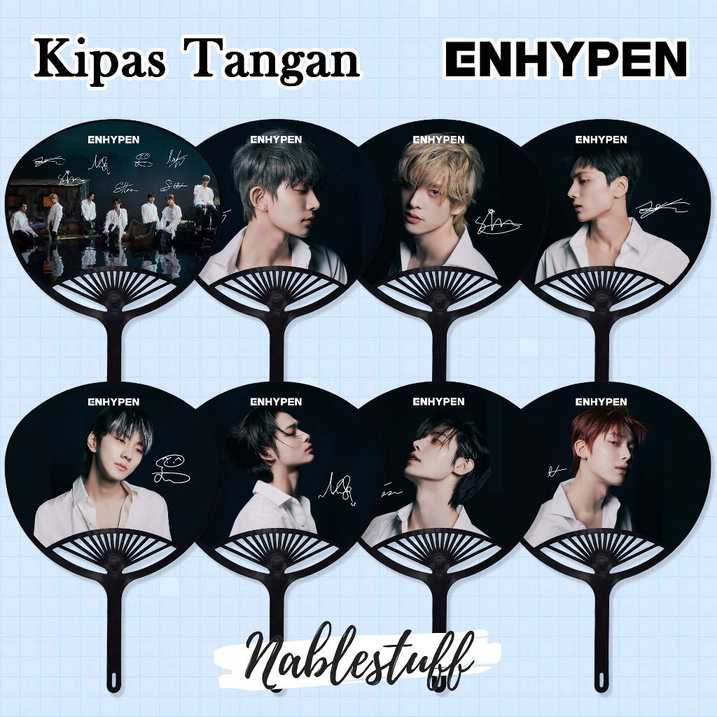 Jual Kipas Tangan Enhypen Dark Blood Ver // Kipas Kerang // Merchandise ...