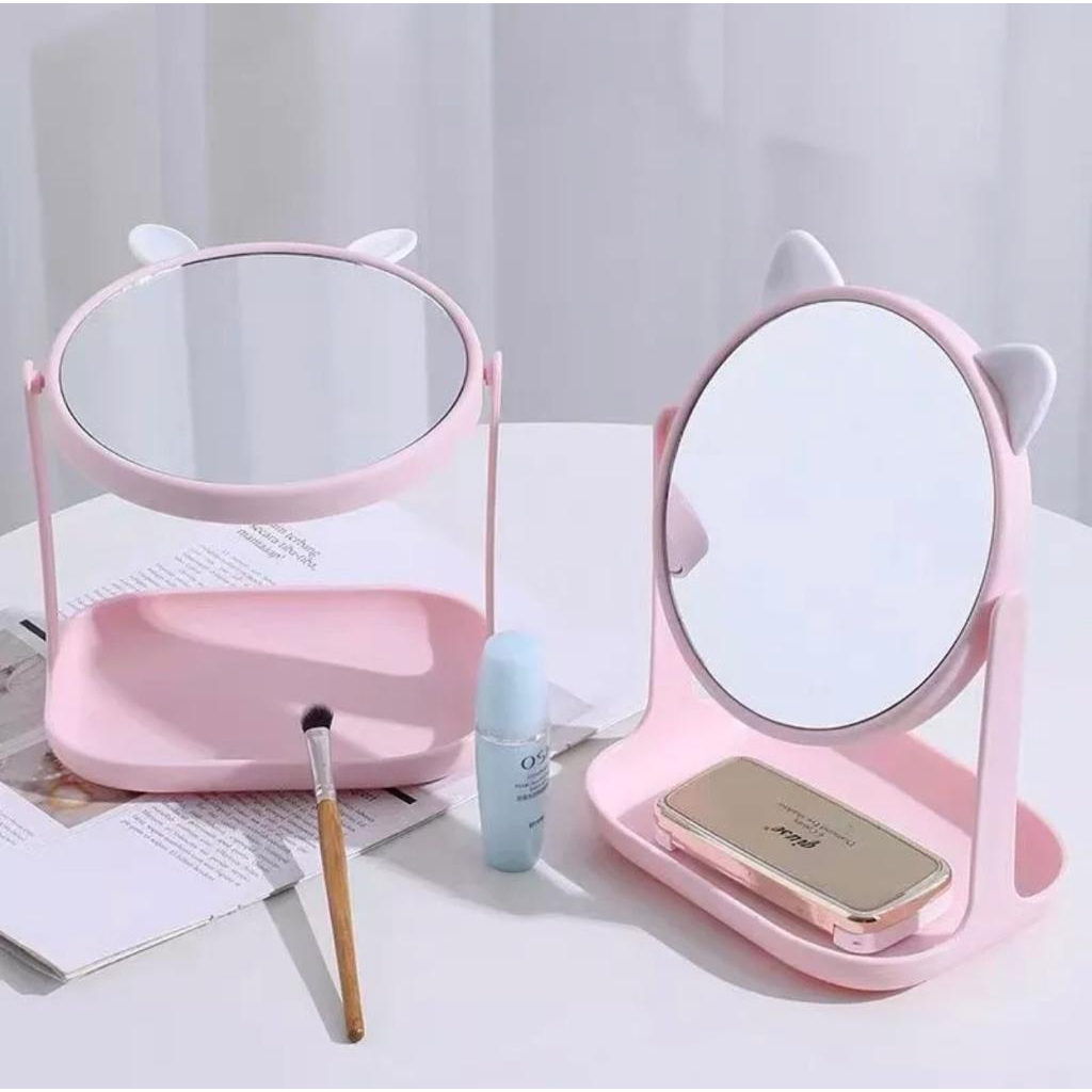 Jual CERMIN DUDUK STORAGE 2 SISI / KACA CERMIN MAKEUP MEJA RIAS ...