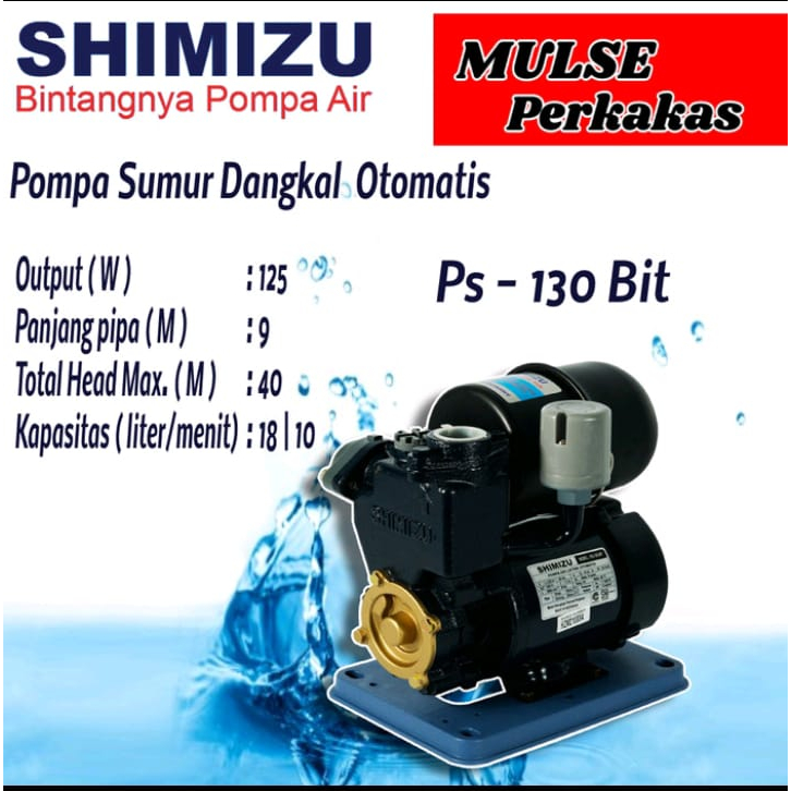 Jual Pompa Air Shimizu PS 130 BIT (Otomatis) | Shopee Indonesia