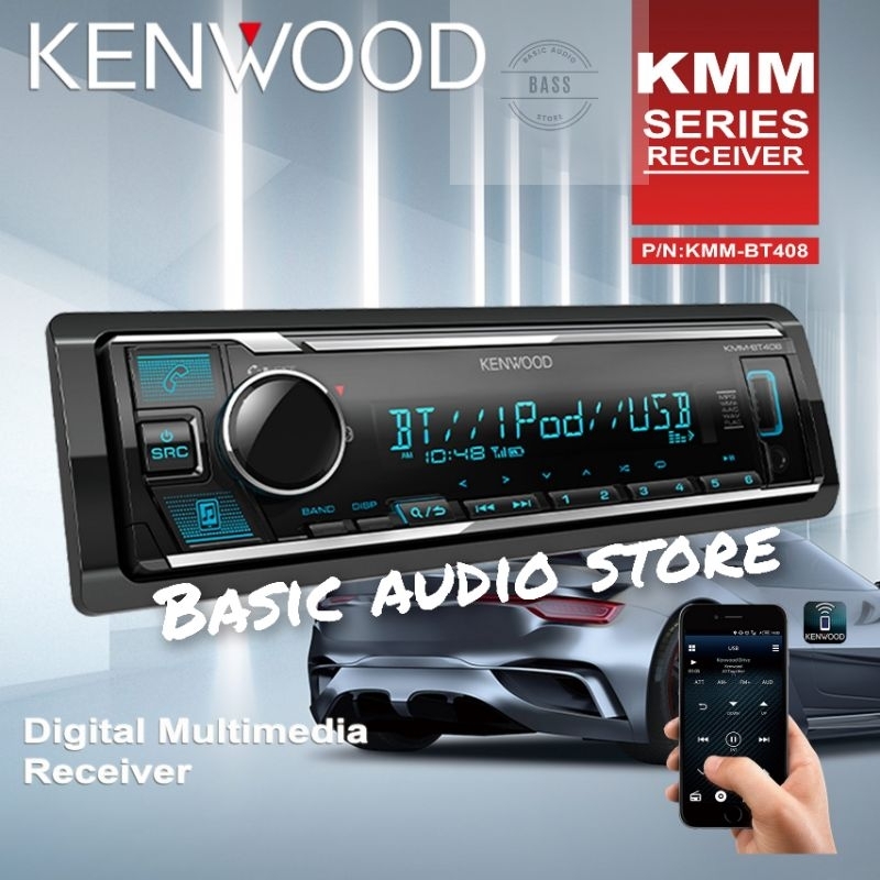 Jual KENWOOD KMM-BT408 HEAD UNIT SINGLE DIN BLUETOOTH | Shopee Indonesia