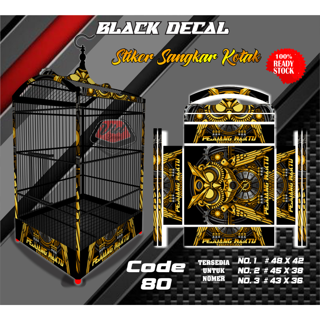 Jual Stiker Sangkar Kotak Decal Kandang Burung Kacer Cuca Ijo Kenari ...