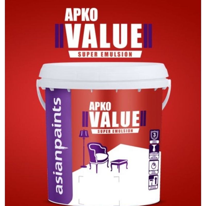 Jual ASIAN PAINTS APKO VALUE CAT TEMBOK 5 KG / APKO VALUE SUPER ...