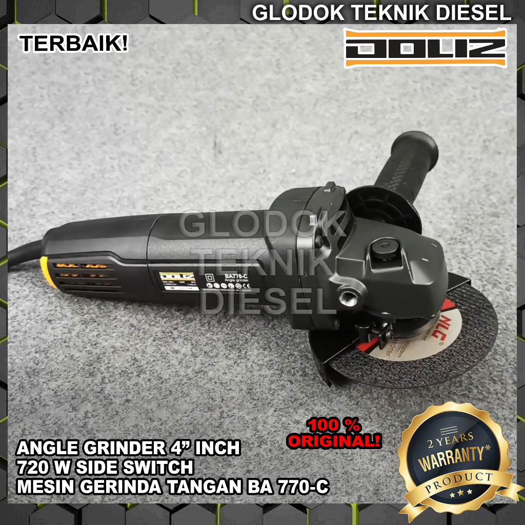 Jual Doliz Mesin Gerinda Tangan 4" Inch BA 770 Angle Grinder Side Switch BA770 C ORIGINAL ...