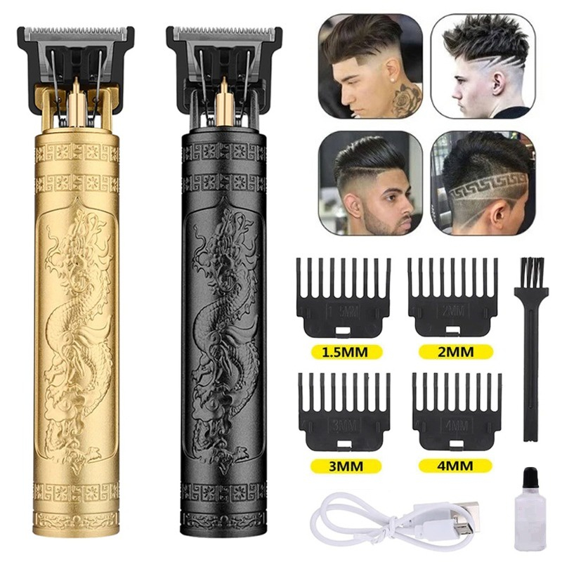 Jual Alat Cukur Rambut Elektrik Vintage T9 Dragon Hair Clipper Rechargeable | Shopee Indonesia
