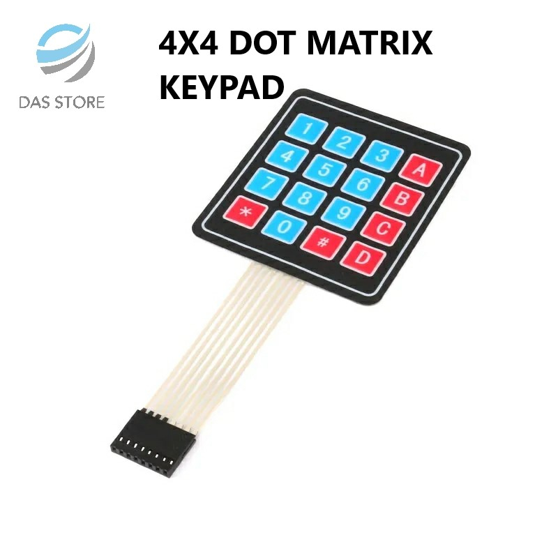 Jual Modul Keypad Membran 4x4 Matrix Arduino Key Pad Membrane 4 x 4 ...