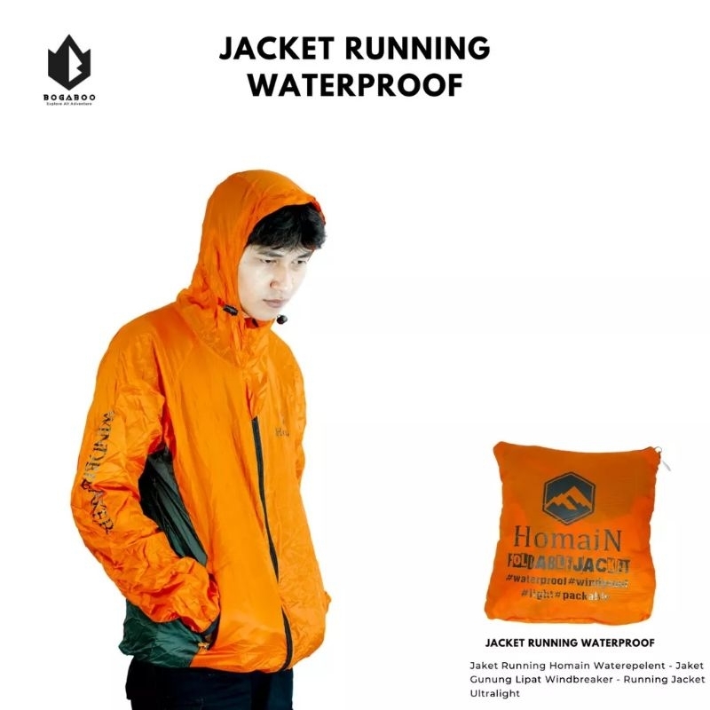 Jual Jaket running trail jacket lari Windbreaker water repellent ...