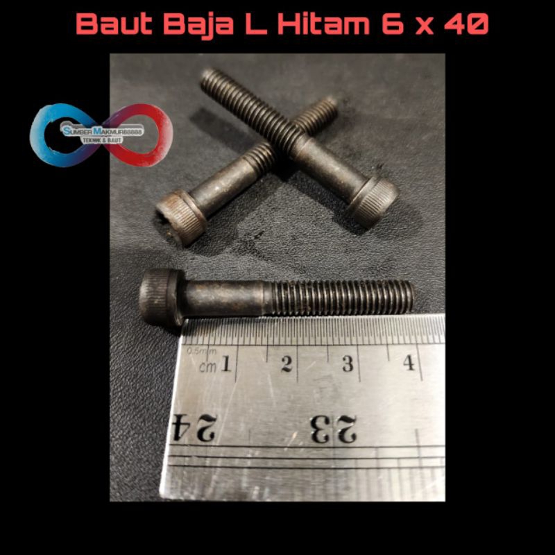 Jual Baut L Baja 6x40 mm / Baut L Hitam | Shopee Indonesia