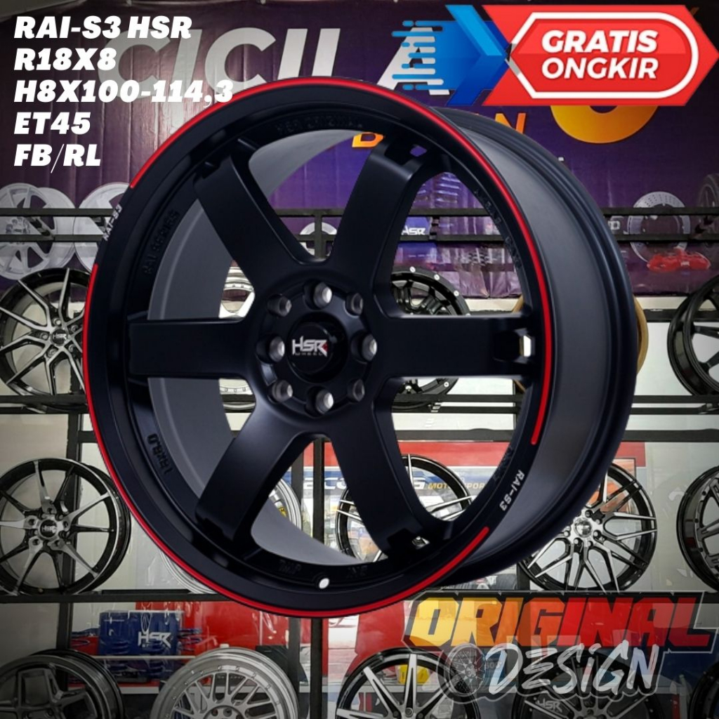 Jual Velg Mobil Ring 18 HSR RAI S3 R18 Untuk Rocky , Raize , Livina , Confero | Shopee Indonesia
