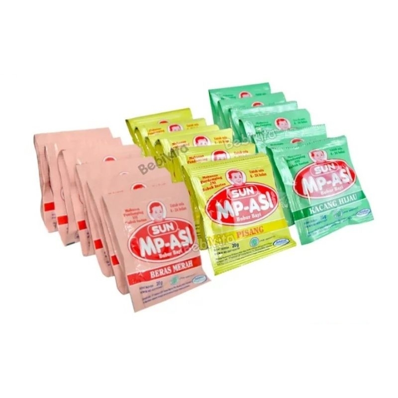 Jual Sun Mp ASi Cereal Sachet 6+ 20 Gram Beras Merah/Kacang Hijau ...